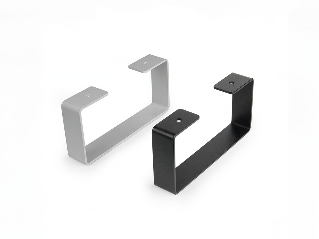 Premium Steel Legs for Desk Shelf 20x9.5cm Black or White Metal Powder ...