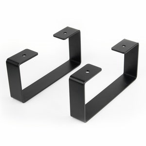 Premium Steel Legs for Desk Shelf 20x9.5cm Black or White Metal Powder ...