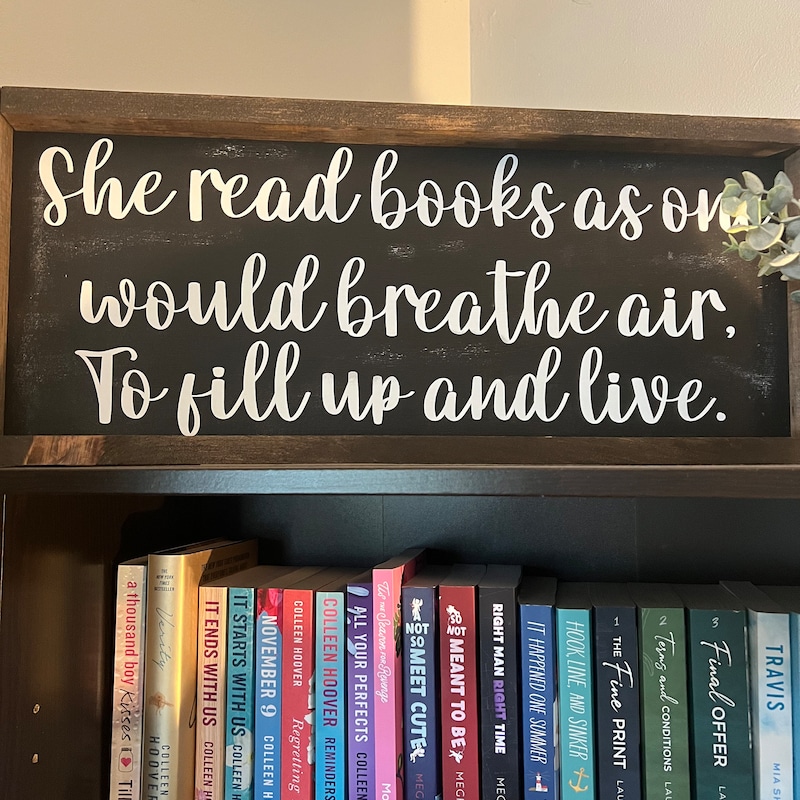 Bookshelf Signs - Etsy
