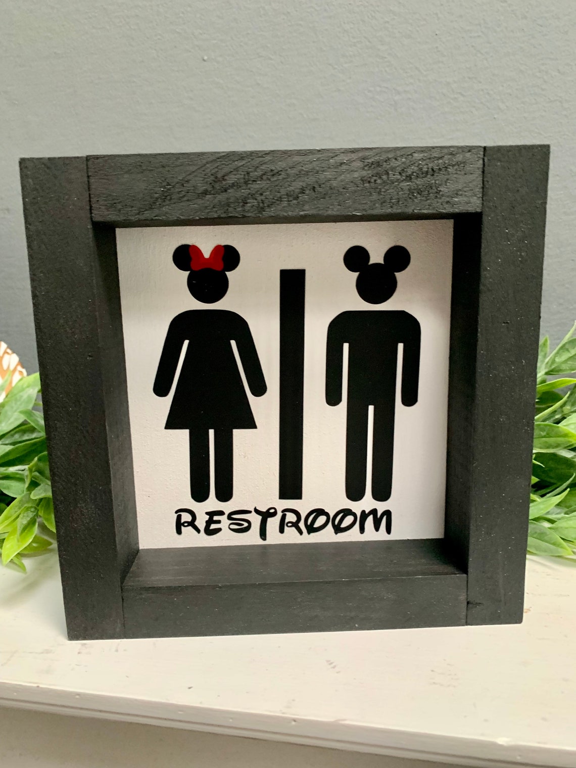 Disney Inspired Home Decor Restroom Sign Bathroom Decor - Etsy