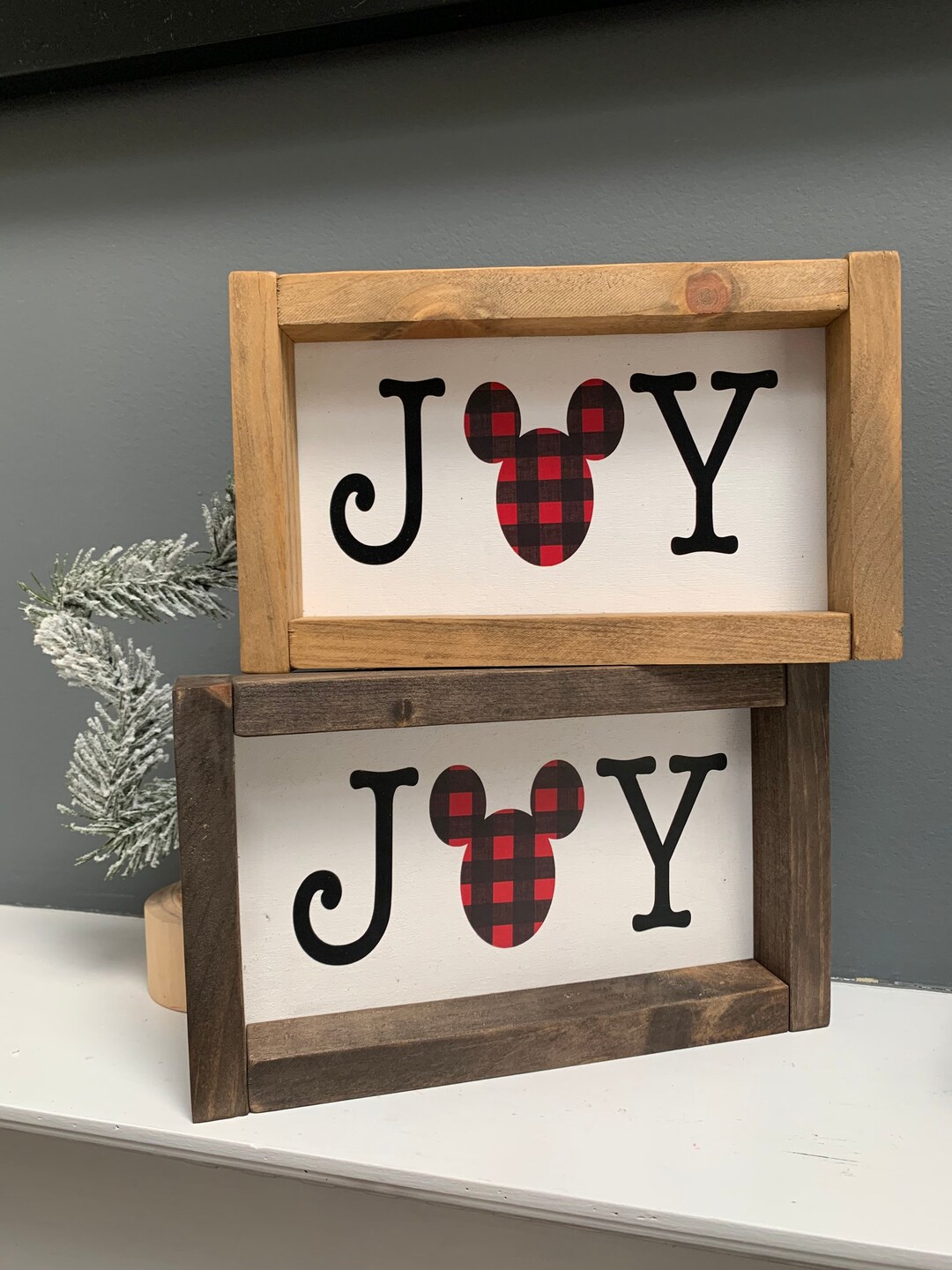 Joy Sign, Christmas Sign, Christmas Decor, Buffalo Plaid Christmas ...