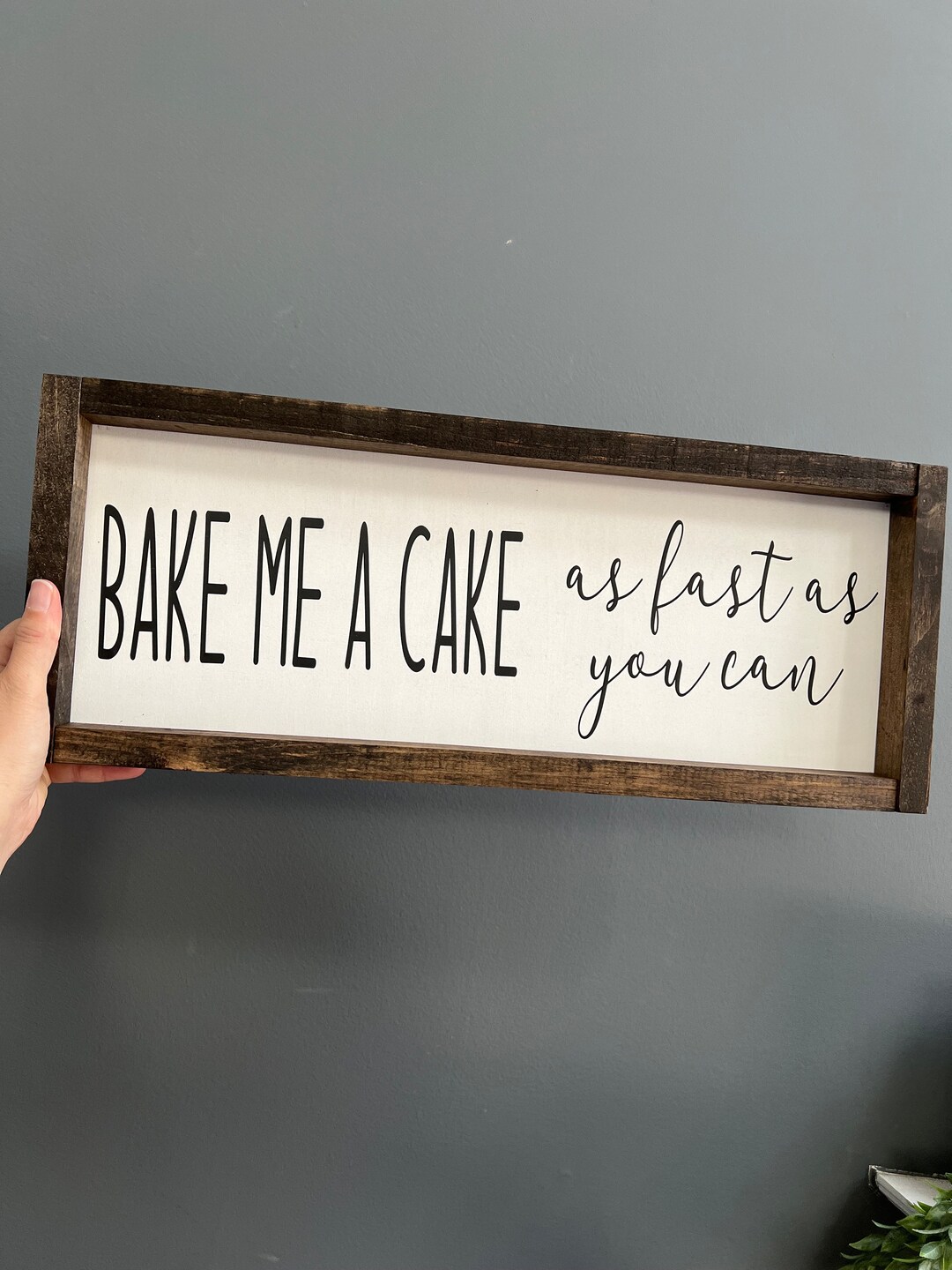 Bake Me a Cake Sign, Bakery Sign, Kitchen Decor, Kitchen Sign, Patty ...