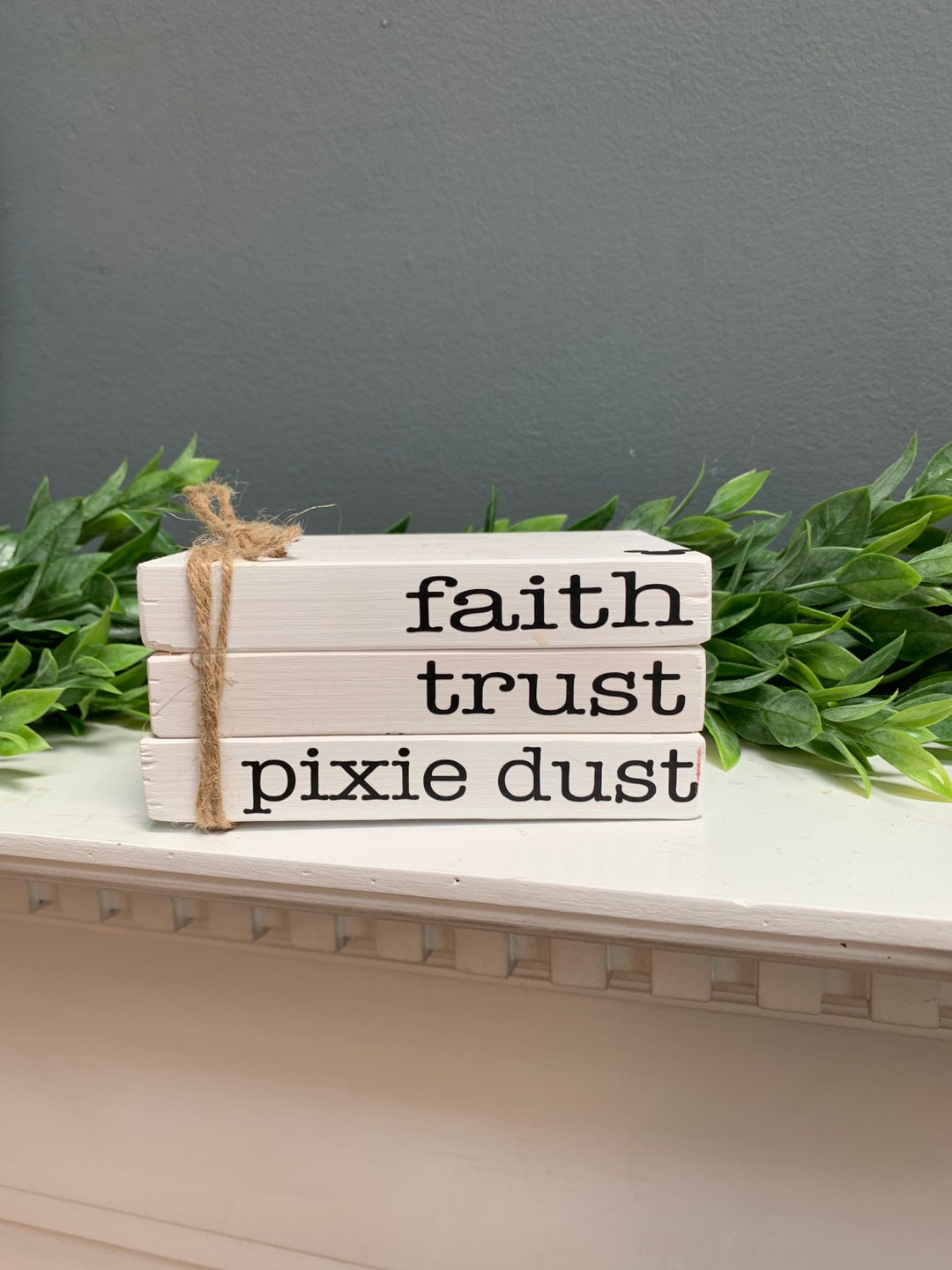 Wooden Book Stack, Decorative Book Stacks, Farmhouse Book Stack, Book ...