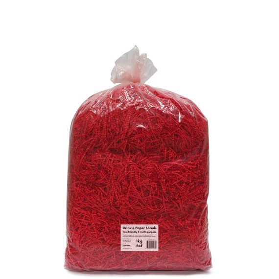 Red 1kg Crinkle Paper Shreds - Etsy