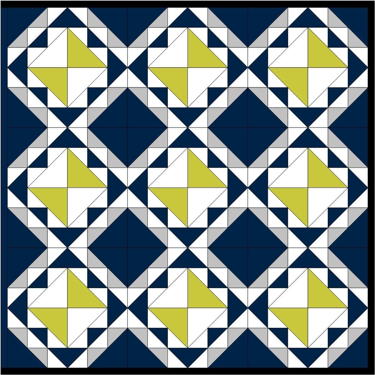 Flutter Modern Quilt Digital Pattern / 3 Sizes - Etsy