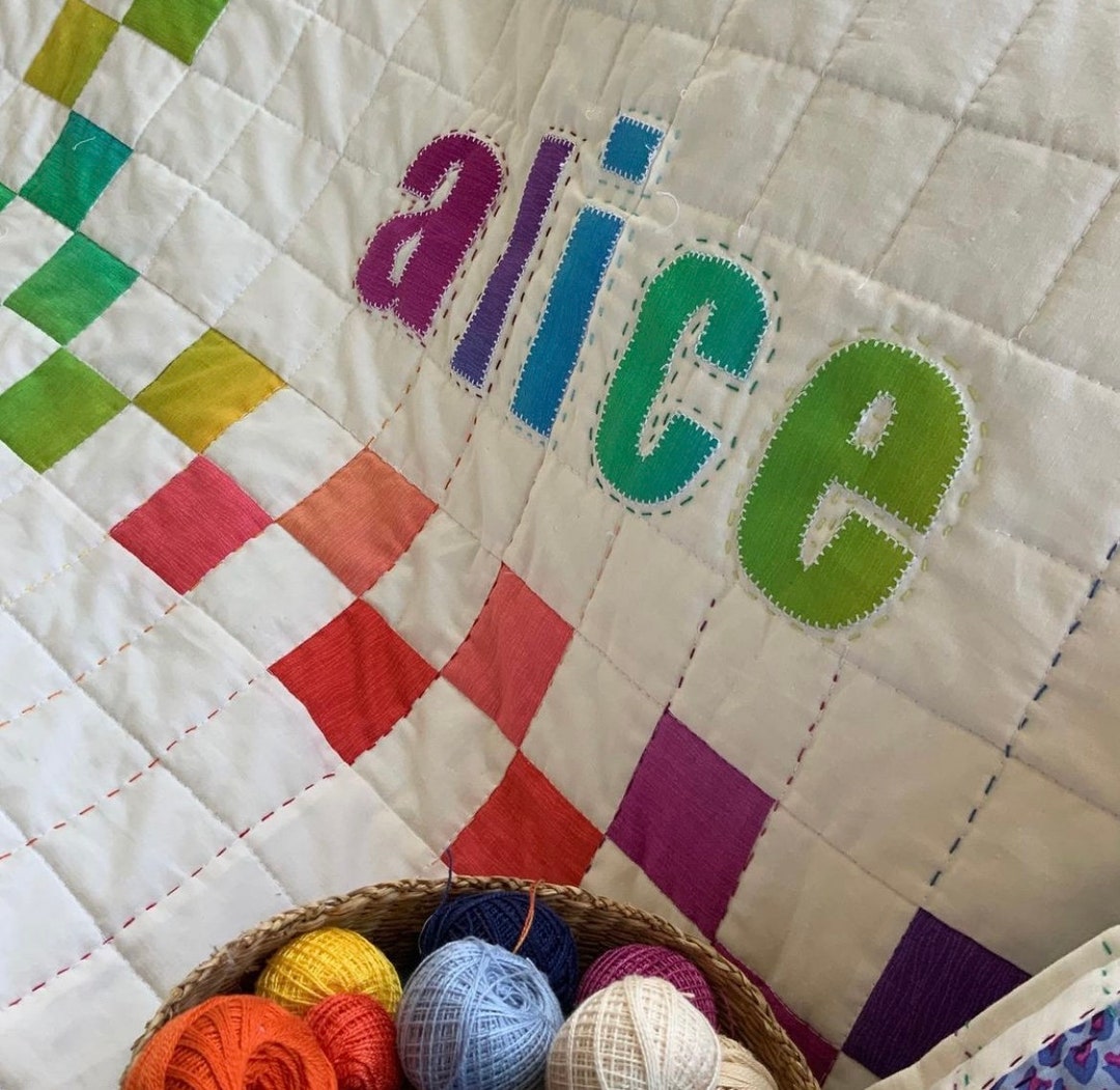 Nome / Personalized Baby Quilt Kit & Pattern / Bundle 2/ With Original ...