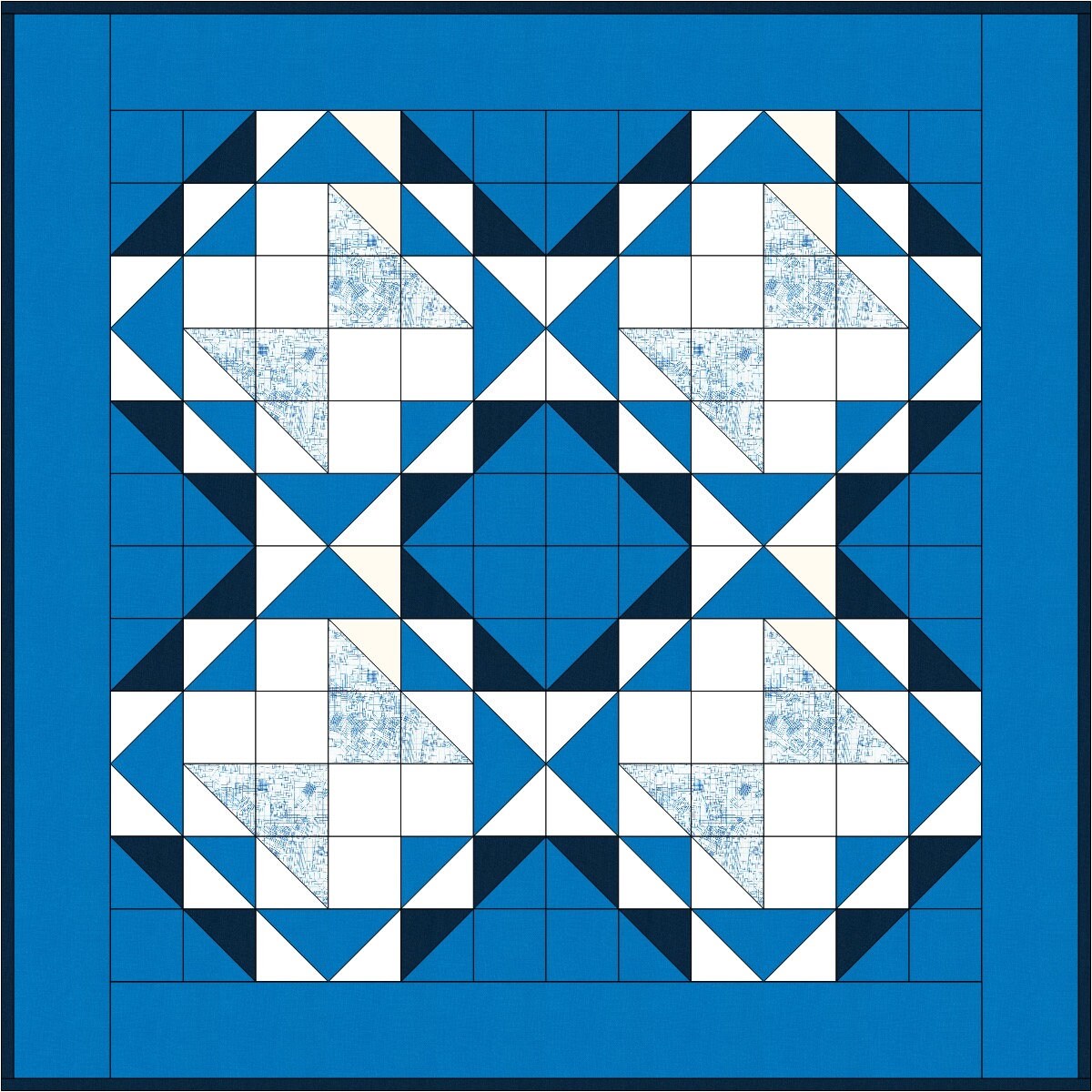 Flutter Modern Quilt Digital Pattern / 3 Sizes - Etsy