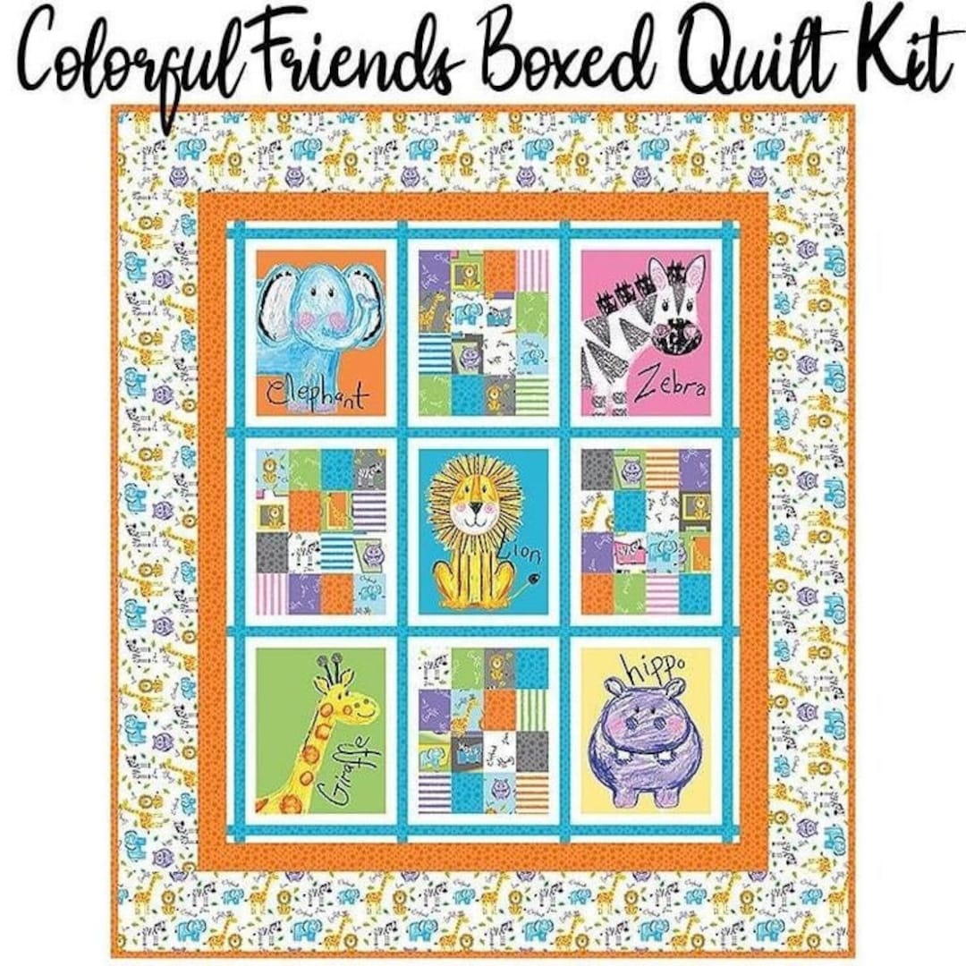 Riley Blake Colorful Friends Quilt Kit by Crayola™, 100% Cotton Fabric ...