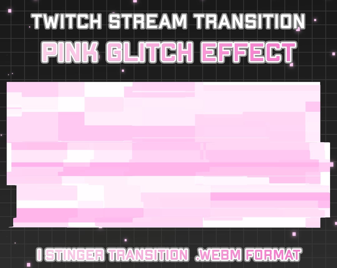 Twitch Stream Pink Glitch Transition Fullhd - Etsy