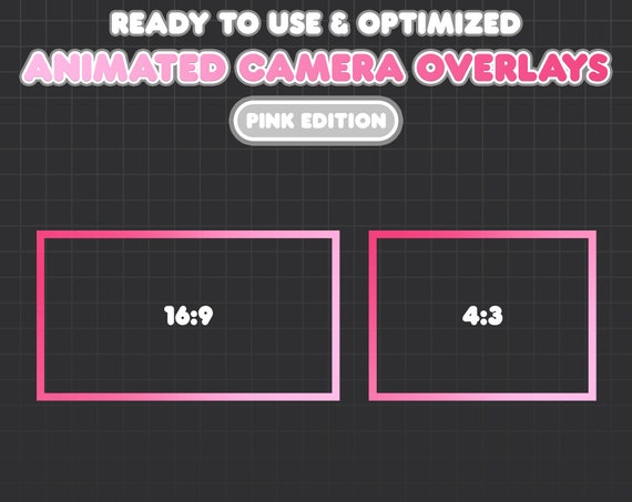 Twitch Stream Animated Camera Overlay Pink | Etsy
