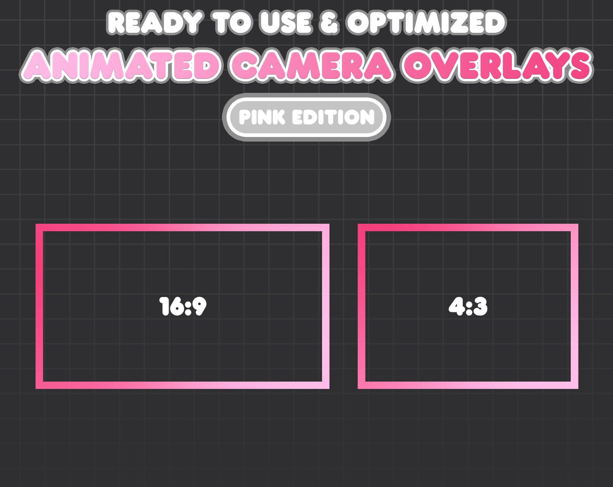 Twitch Stream Animated Camera Overlay Pink - Etsy