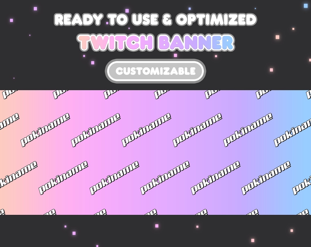 Custom Twitch Gradient Banner - Etsy