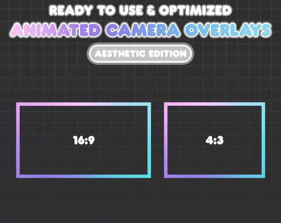 Twitch Stream Animated Camera Overlay Aesthetic | Etsy
