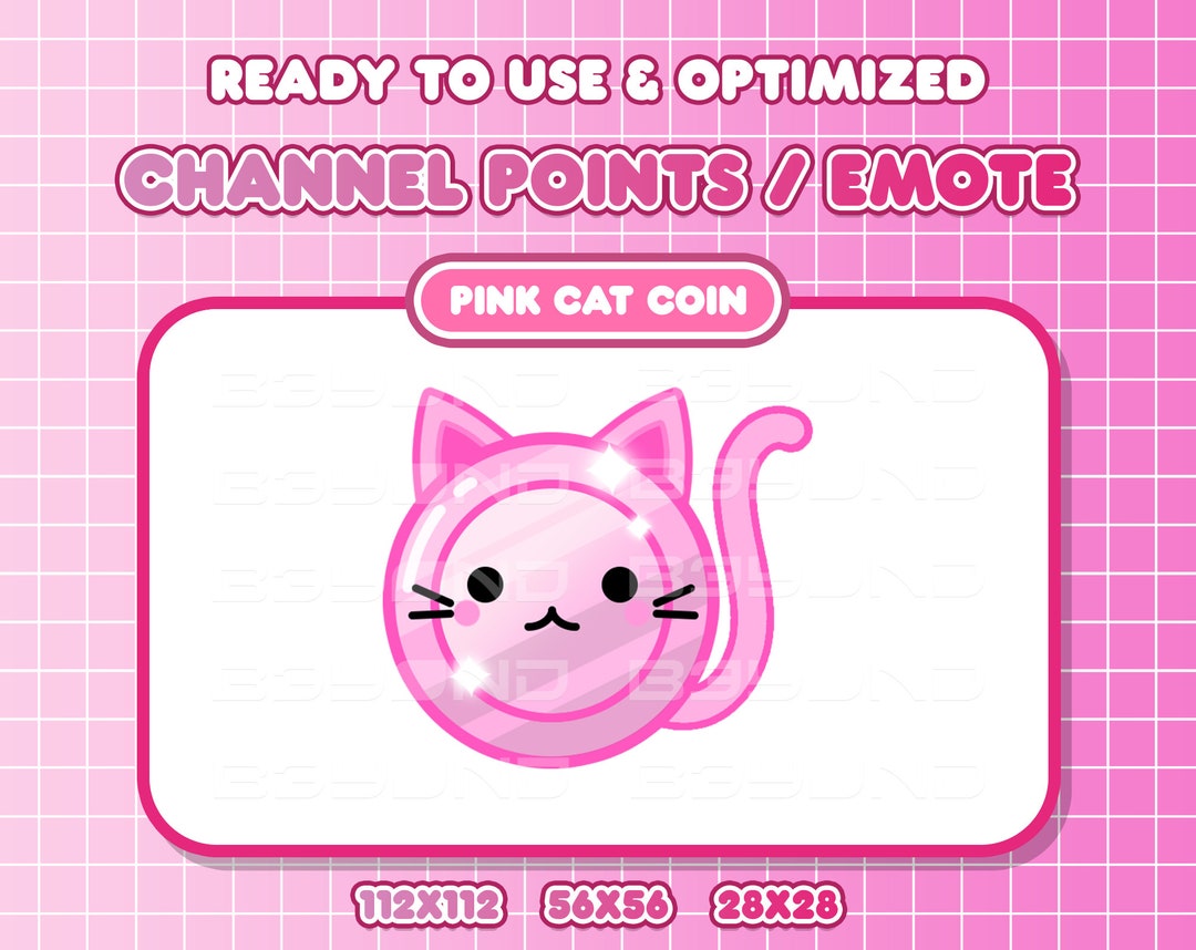 Pink Cat Coin Twitch Channel Points - Etsy