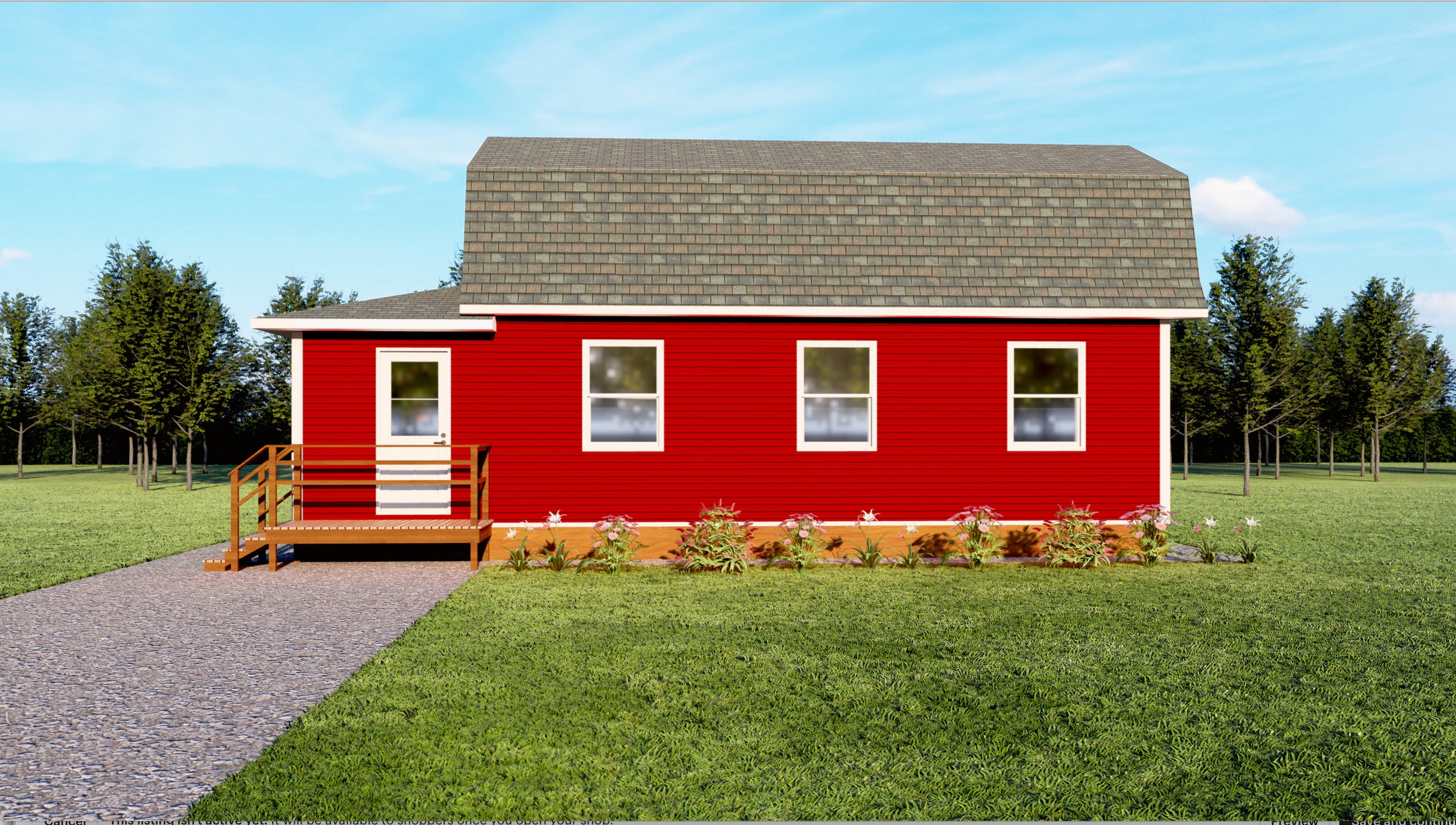 SMALL HOUSE PLANS 16x36 Small House Floor Plan 3 Bedroom 1 Bedroom Loft ...