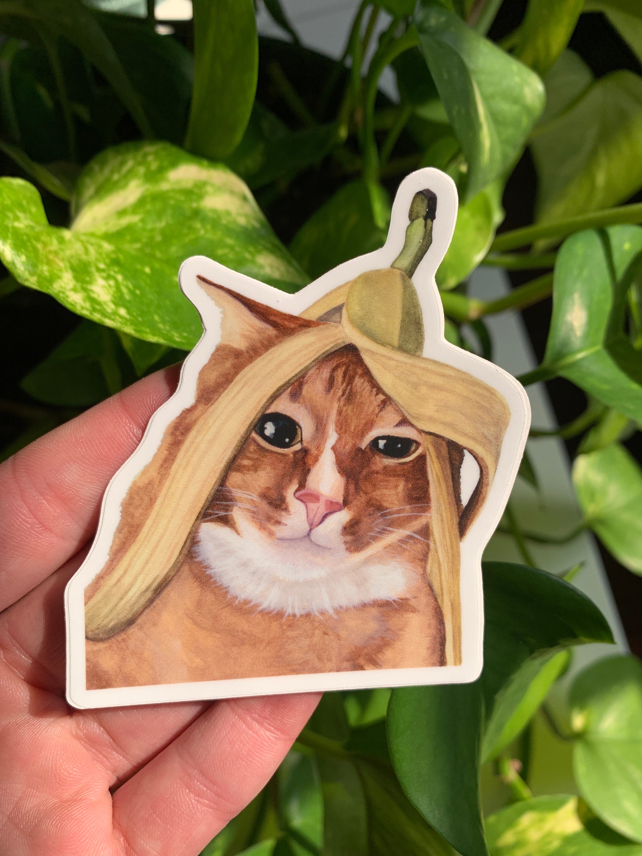 Banana Cat Sticker - Etsy