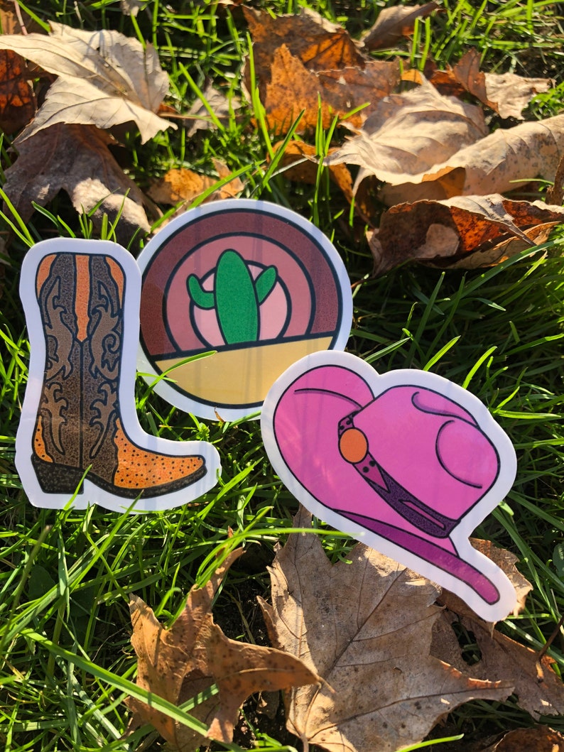 Cowgirl Sticker Pack With Cowgirl Boot Cowgirl Hat and - Etsy