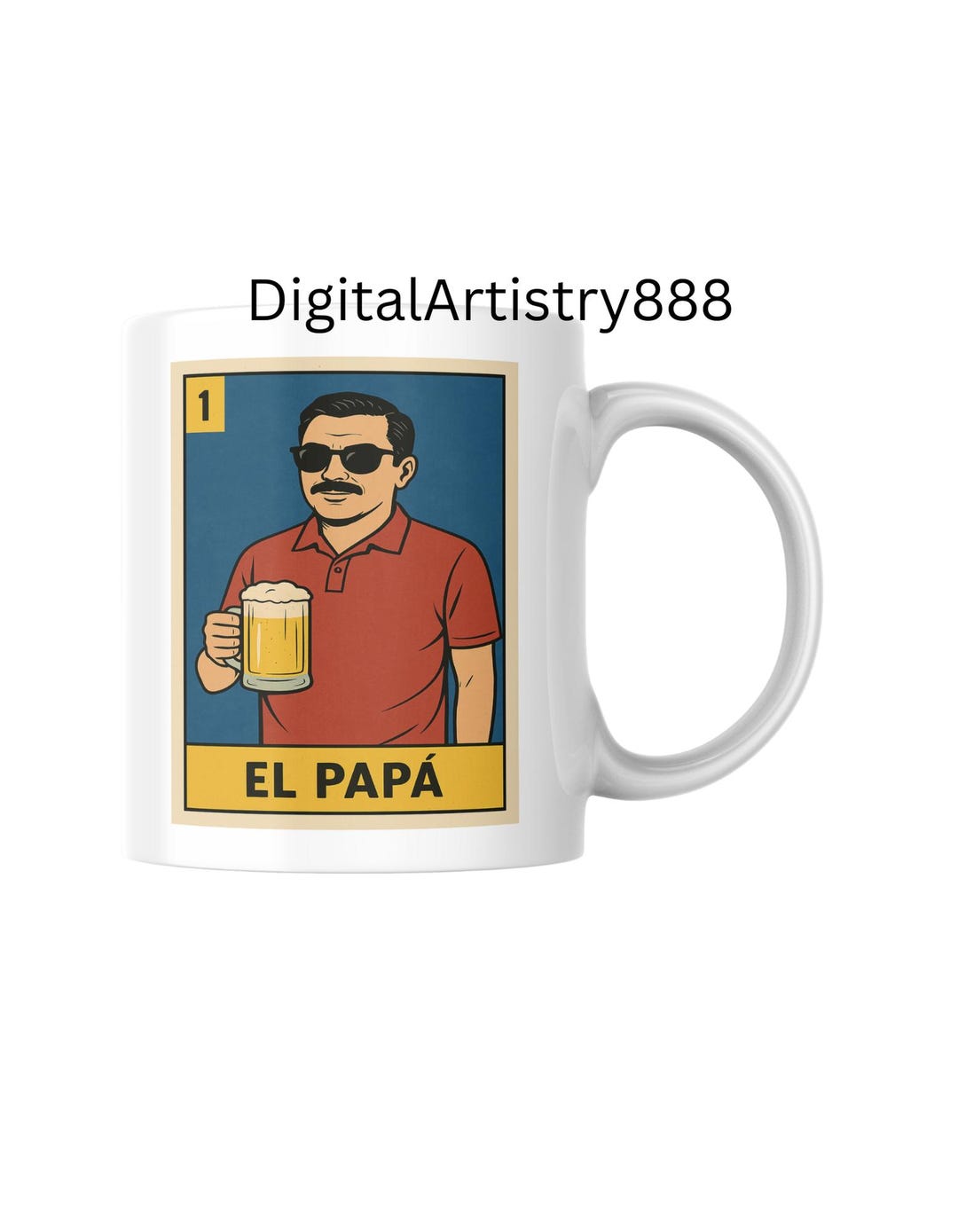 El Papá Loteria Card: Funny Mexican Dad PNG (digital Download) - Etsy