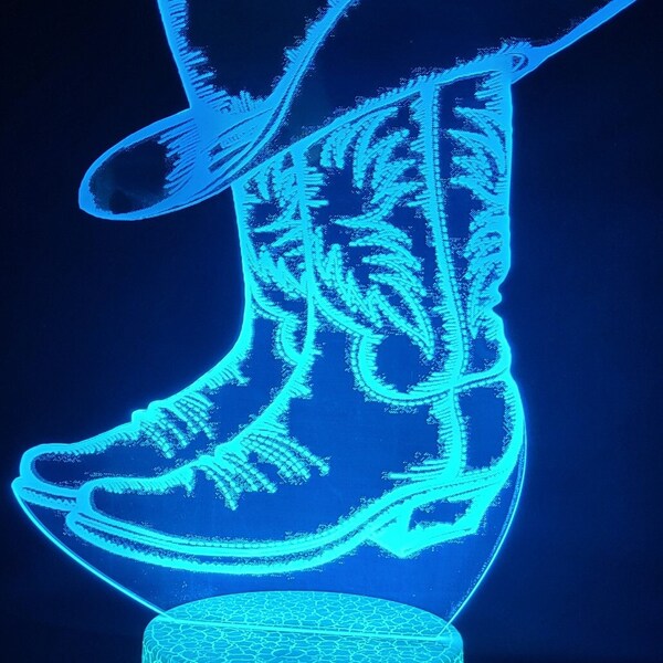 Cowboy Boot Lamp - Etsy