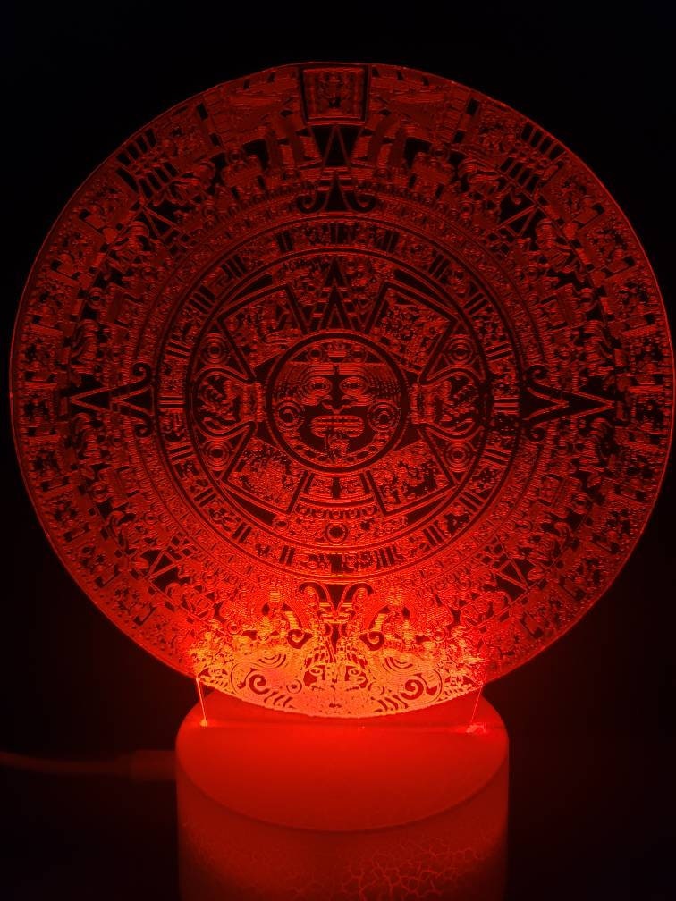 Aztec Calendar Lamp - Etsy