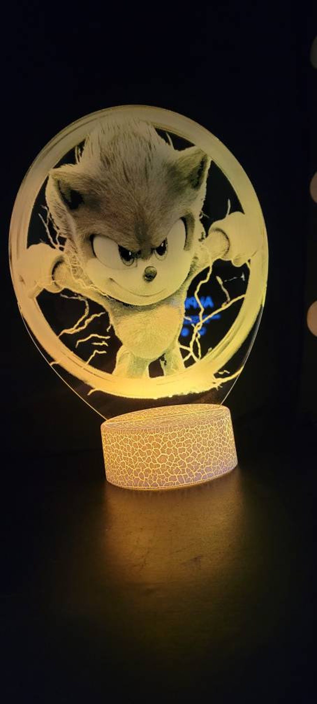 Sonic the Hedgehog LED Color Changing Lamp - Etsy