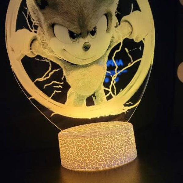 Sonic the Hedgehog Lamp - Etsy