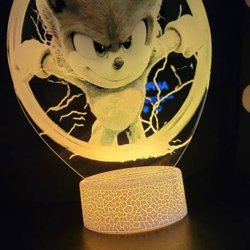 Sonic the Hedgehog Lamp - Etsy