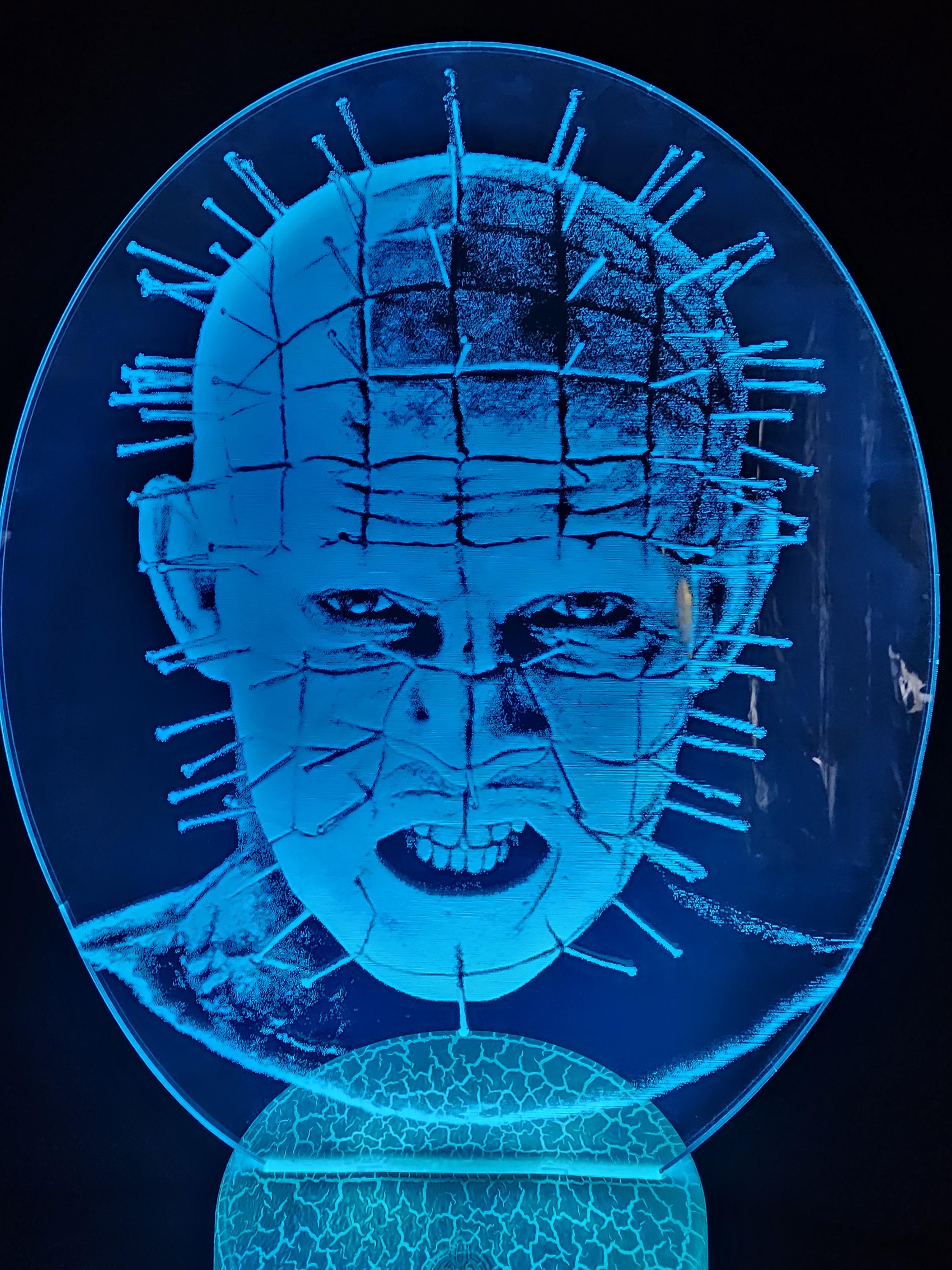 Hellraiser Pinhead Horror Movie LED Lamp - Etsy