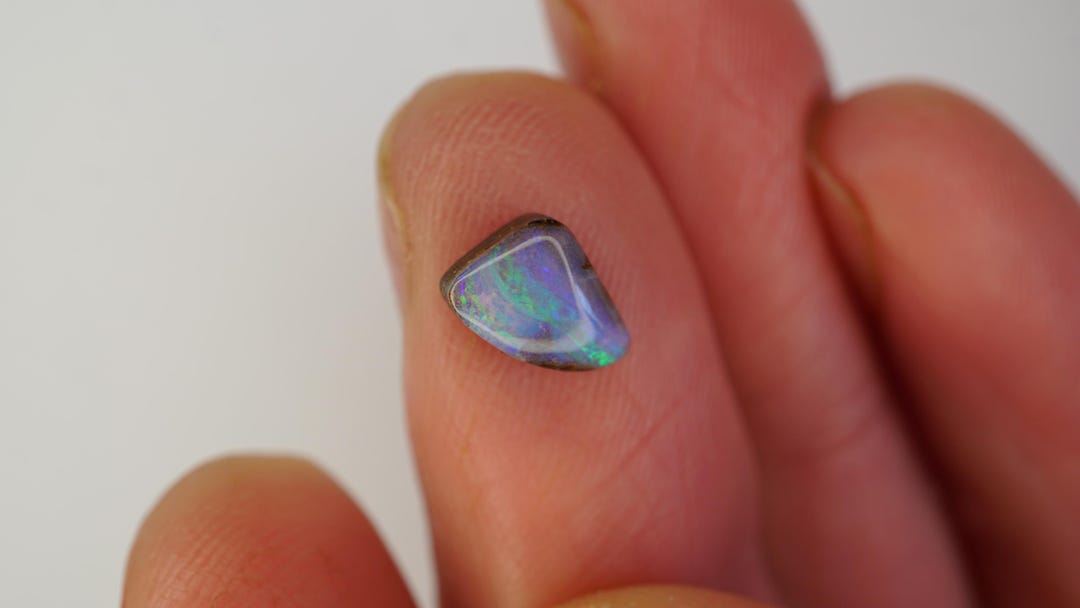 Verdant Flow: Enchanted Purple Boulder Opal - Etsy