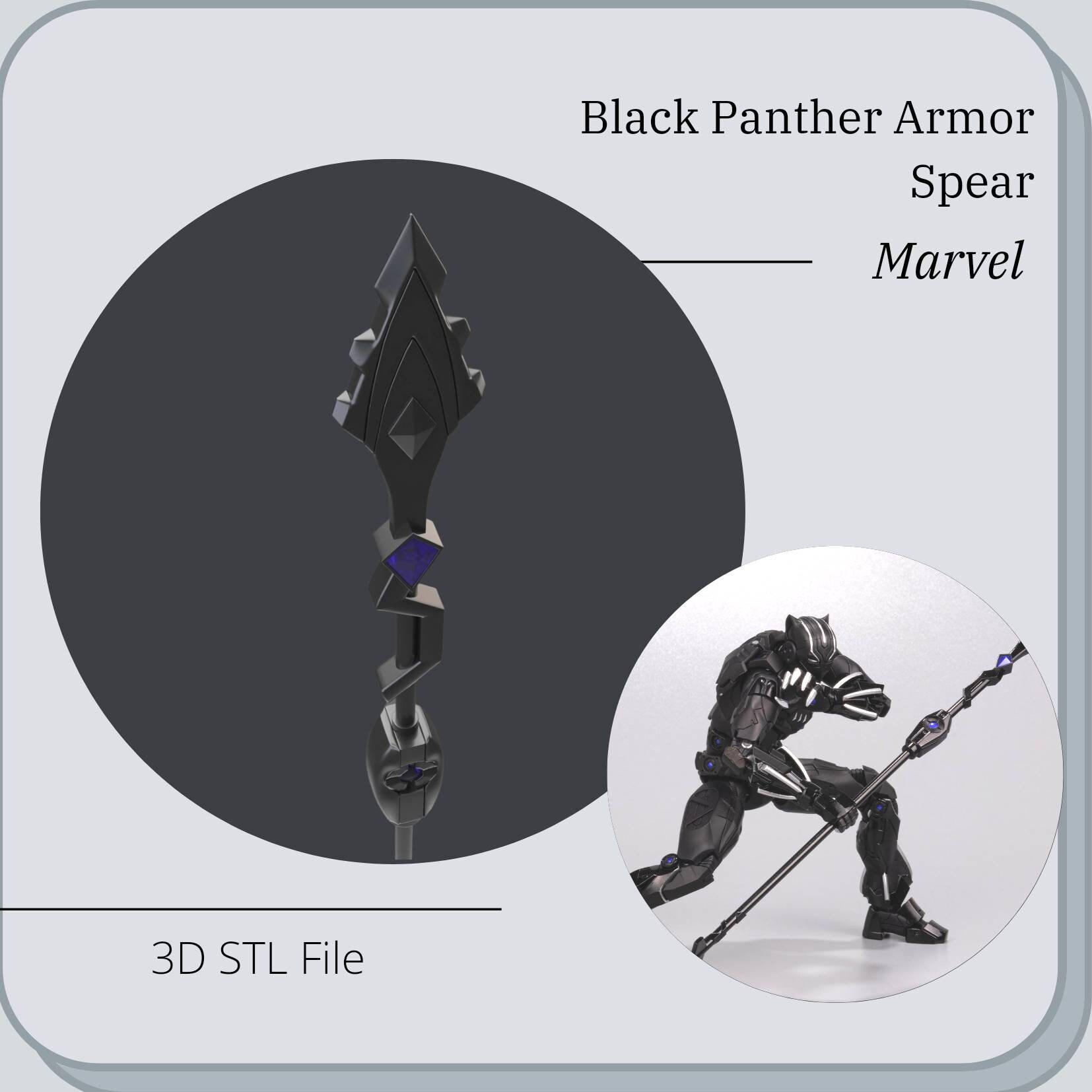 Black Panther Spear Marvel Prop Cosplay 3D STL DIGITAL File ONLY - Etsy