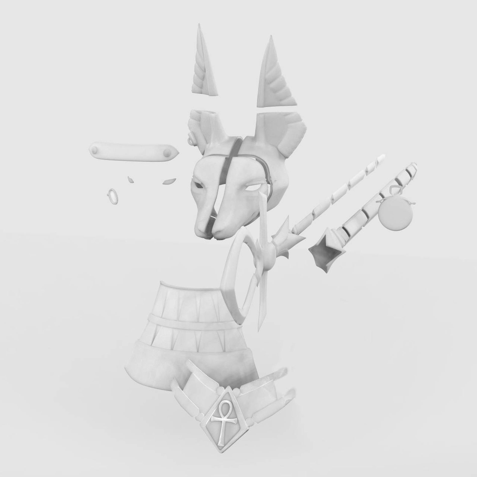 Anubis Drew From Dislyte Mask Sword and Accessories (Download Now) - Etsy