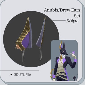 Dislyte Anubis Drew Cosplay Ears 3D STL DIGITAL File ONLY - Etsy Australia