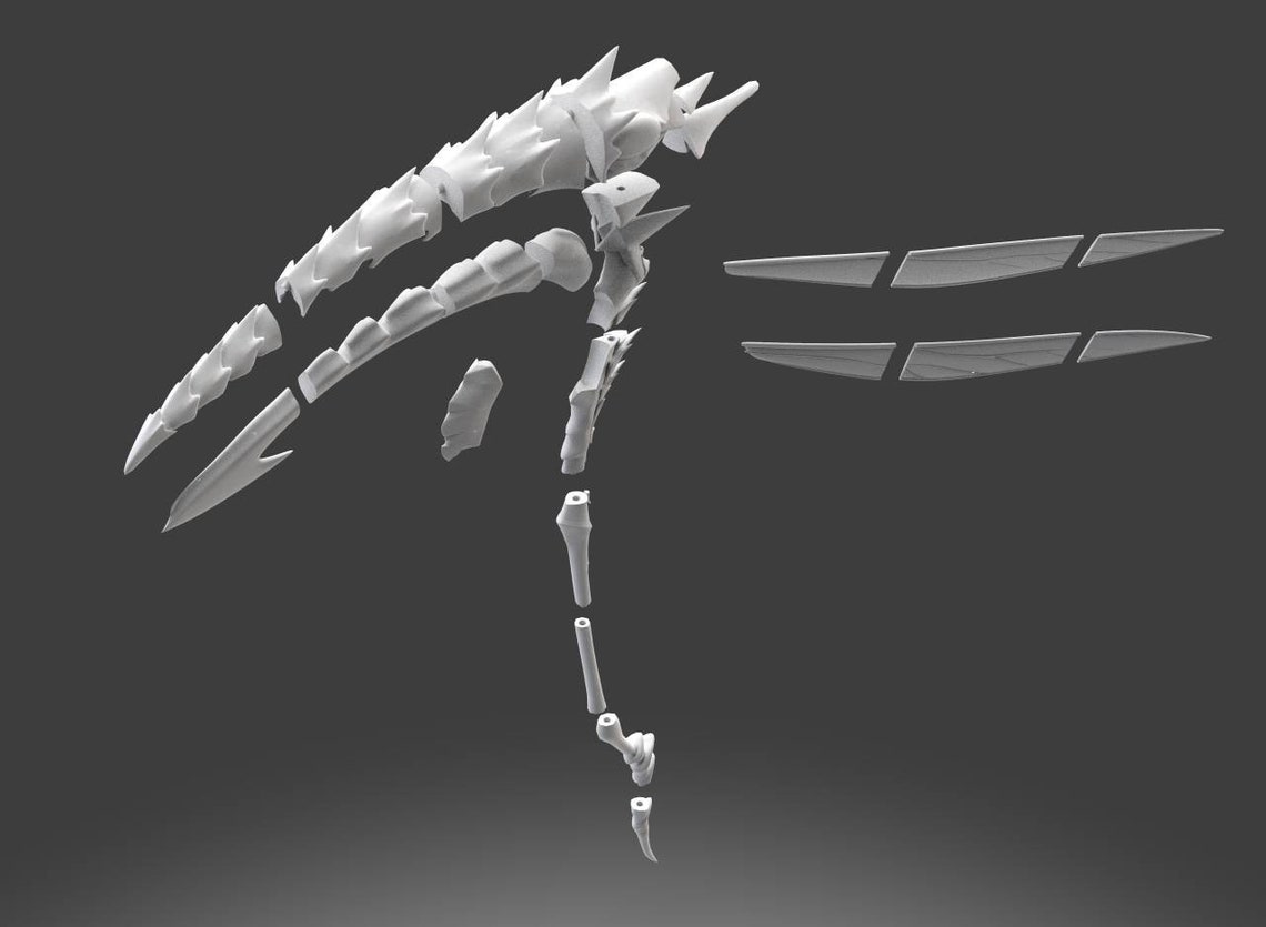 Dislyte Ophelia Thanatos Scythe Prop Cosplay 3D STL DIGITAL - Etsy UK