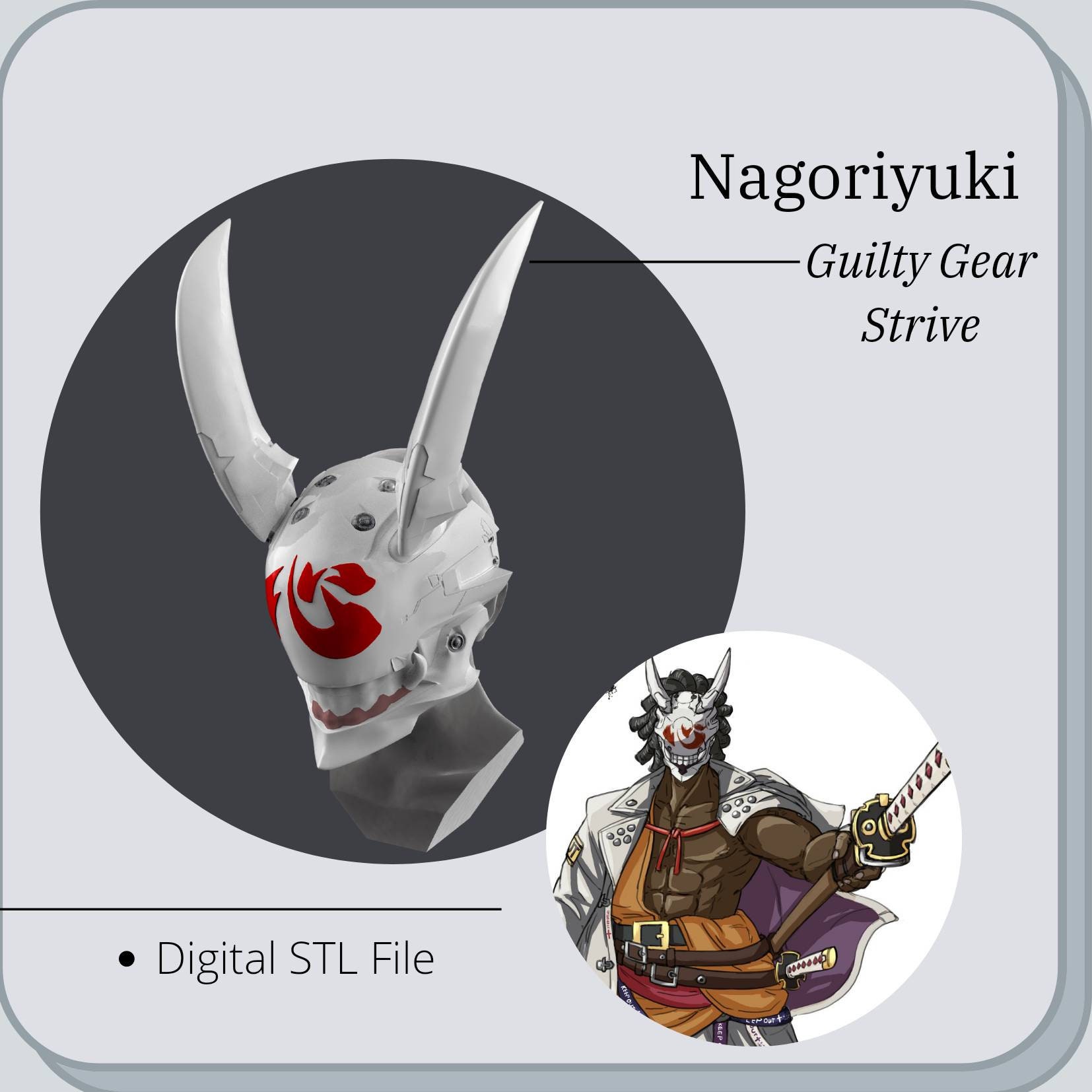 Nagoriyuki Guilty Gear Mask 3D STL DIGITAL File ONLY - Etsy Hong Kong