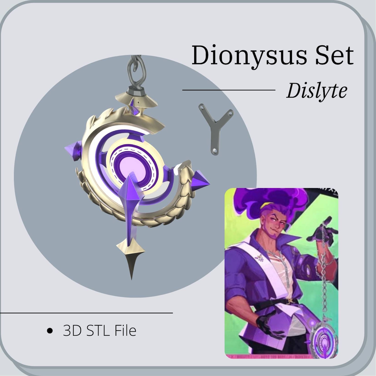 Stewart Dionysus From Dislyte Weapon Set 3D STL DIGITAL File ONLY - Etsy