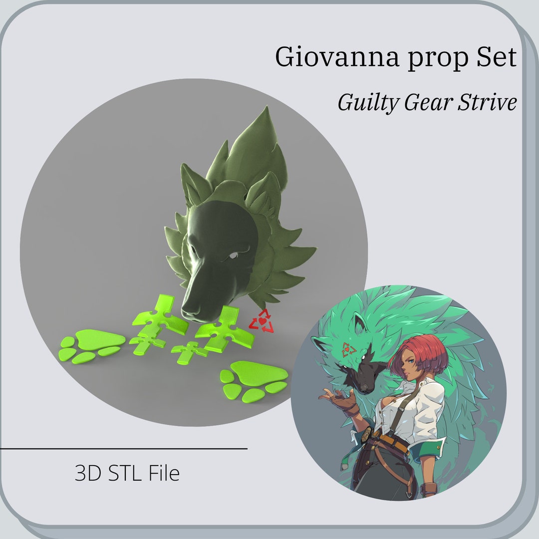 Giovanna's Rei Head Prop From Guilty Gear Strive *3D STL DIGITAL File ...