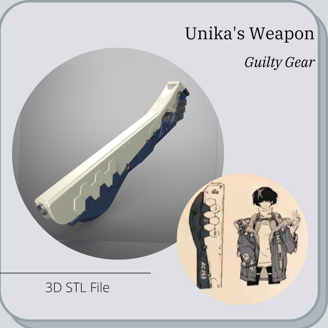 Unika Weapon Treize From Guilty Gear Strive *3D STL DIGITAL File ONLY ...