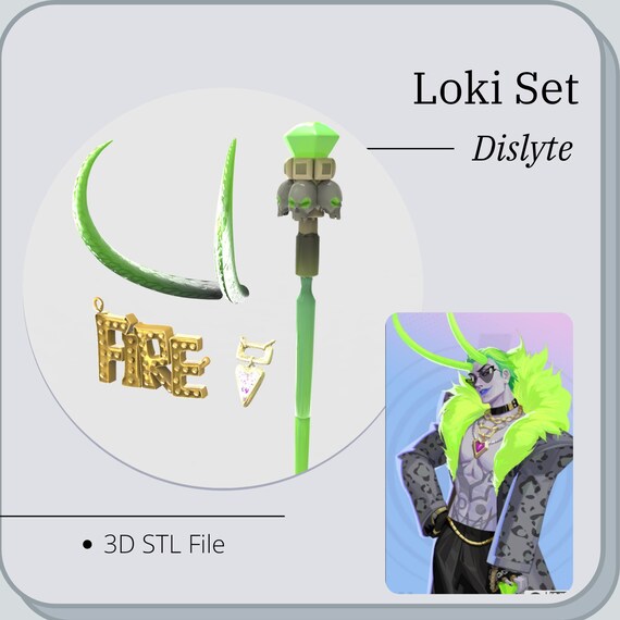 Loki Triki Weapon and Accessories From Dislyte Accessories Set - Etsy