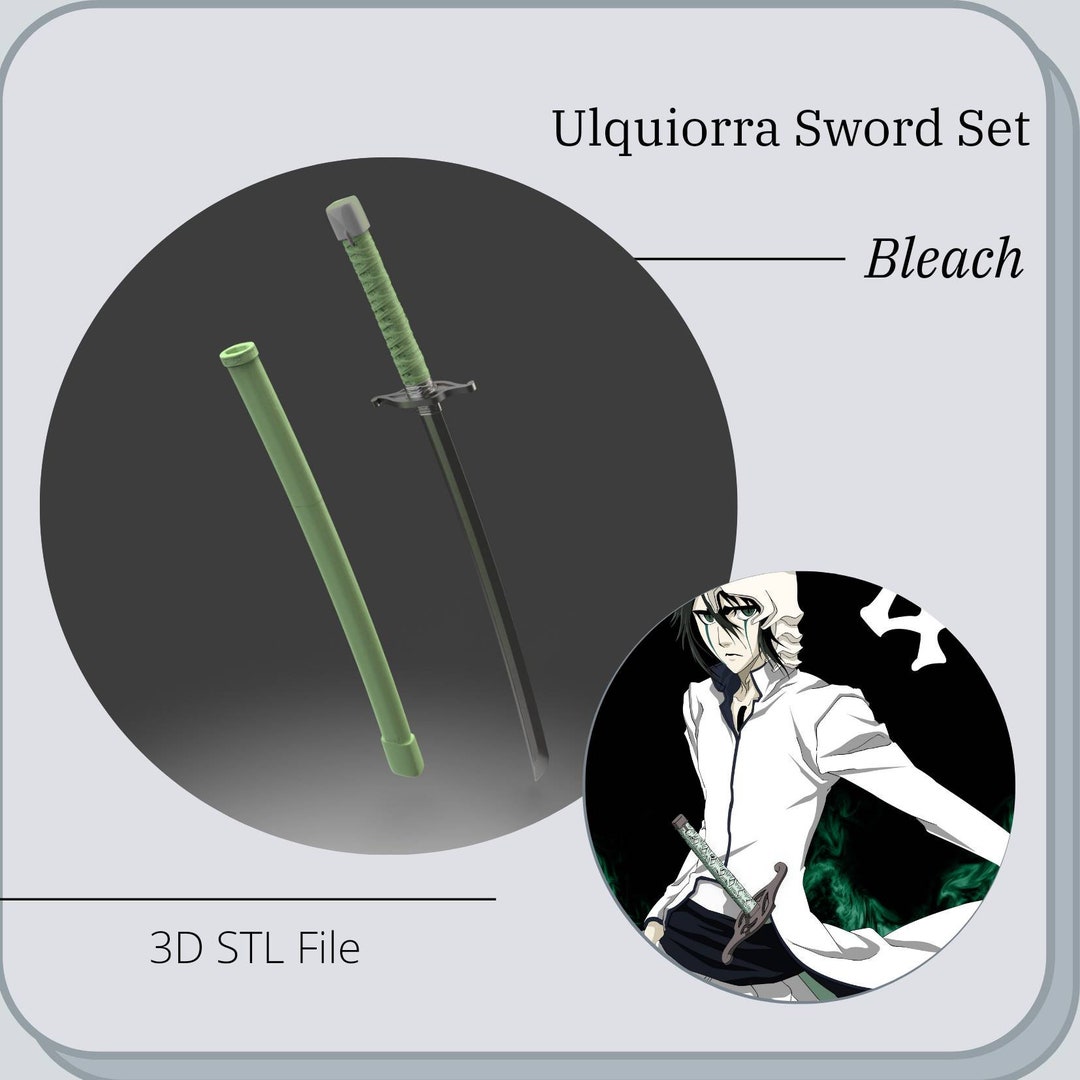 Ulquiorra Cipher Anime Bleach Katana Set 3D STL DIGITAL File - Etsy ...