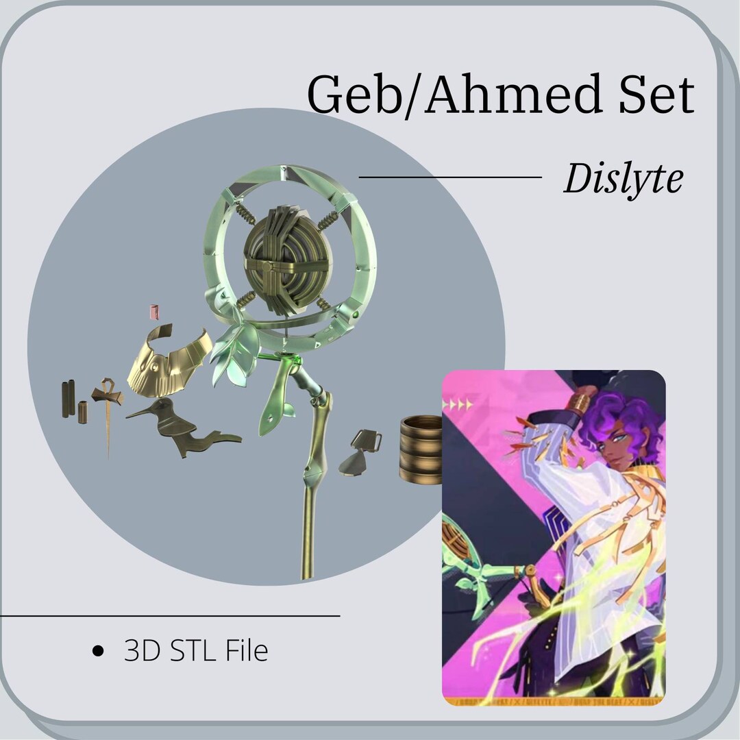 Ahmed Geb From Dislyte Mic or Accessories Set 3D STL DIGITAL File ONLY ...