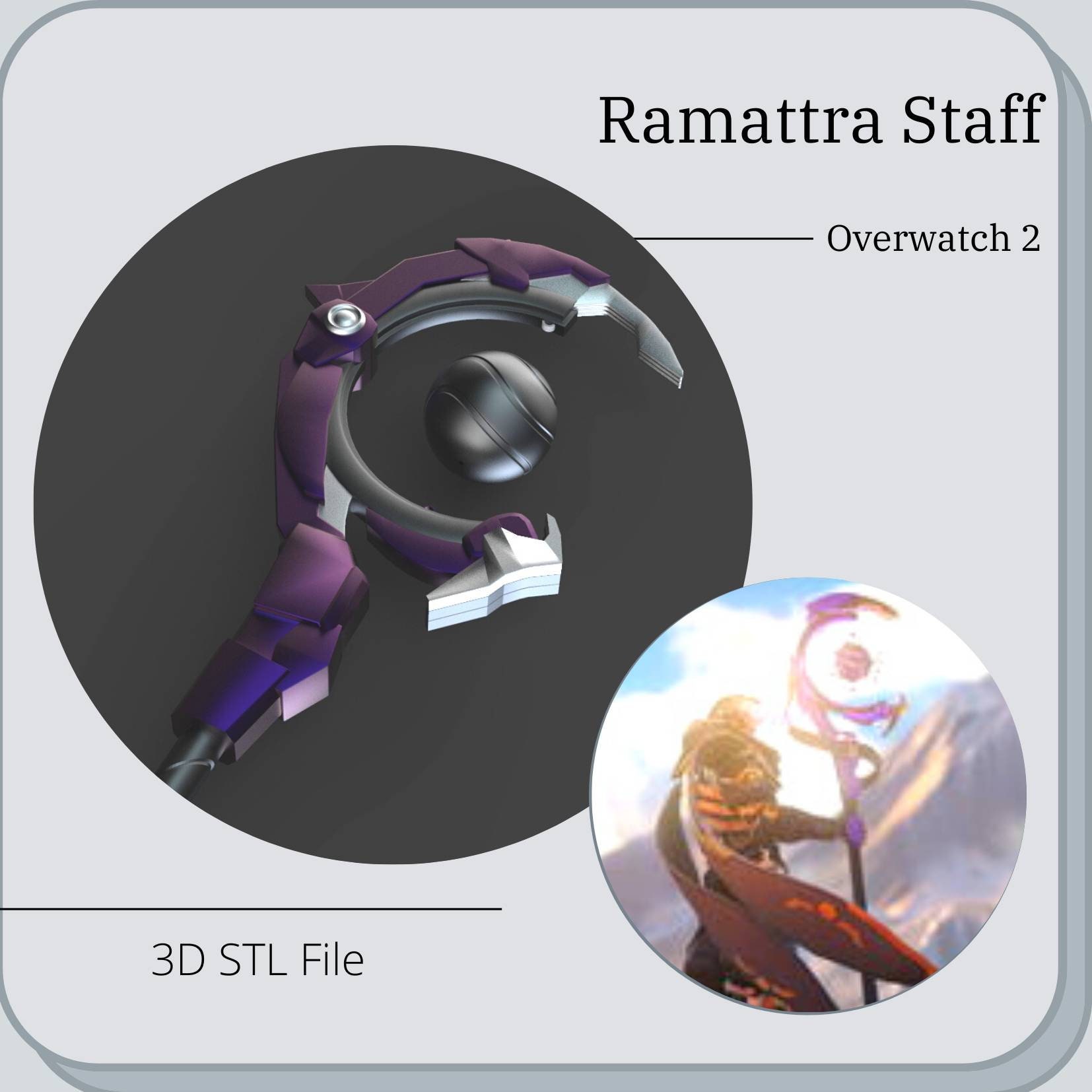 Ramattra Staff From Overwatch 2 *3D STL DIGITAL File ONLY* - Etsy UK