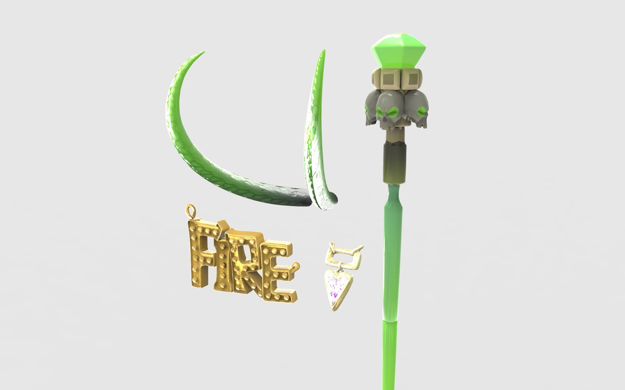 Loki Triki Weapon and Accessories From Dislyte Accessories Set - Etsy