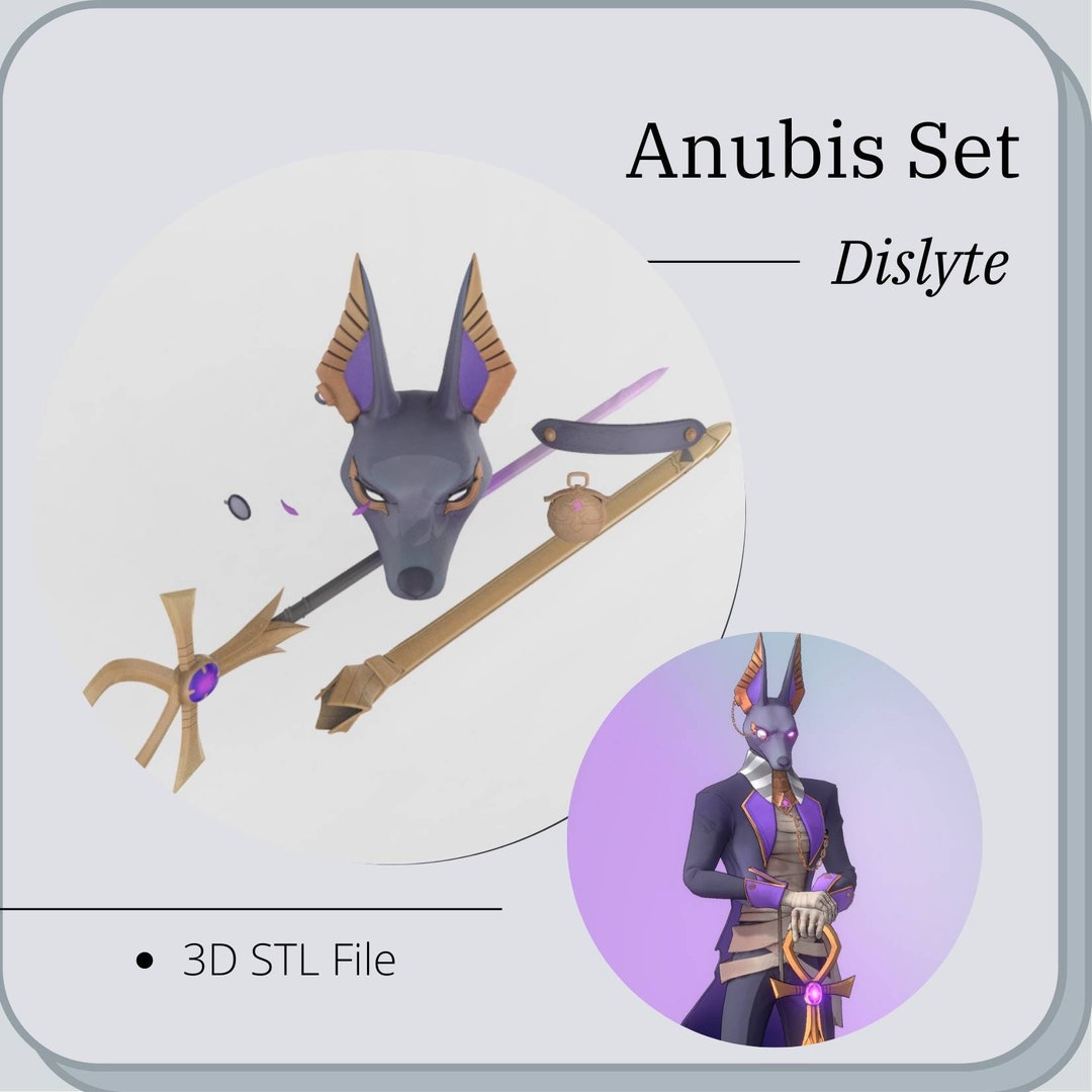 Anubis Drew From Dislyte Mask, Sword and Accessories Cosplay Prop Set ...
