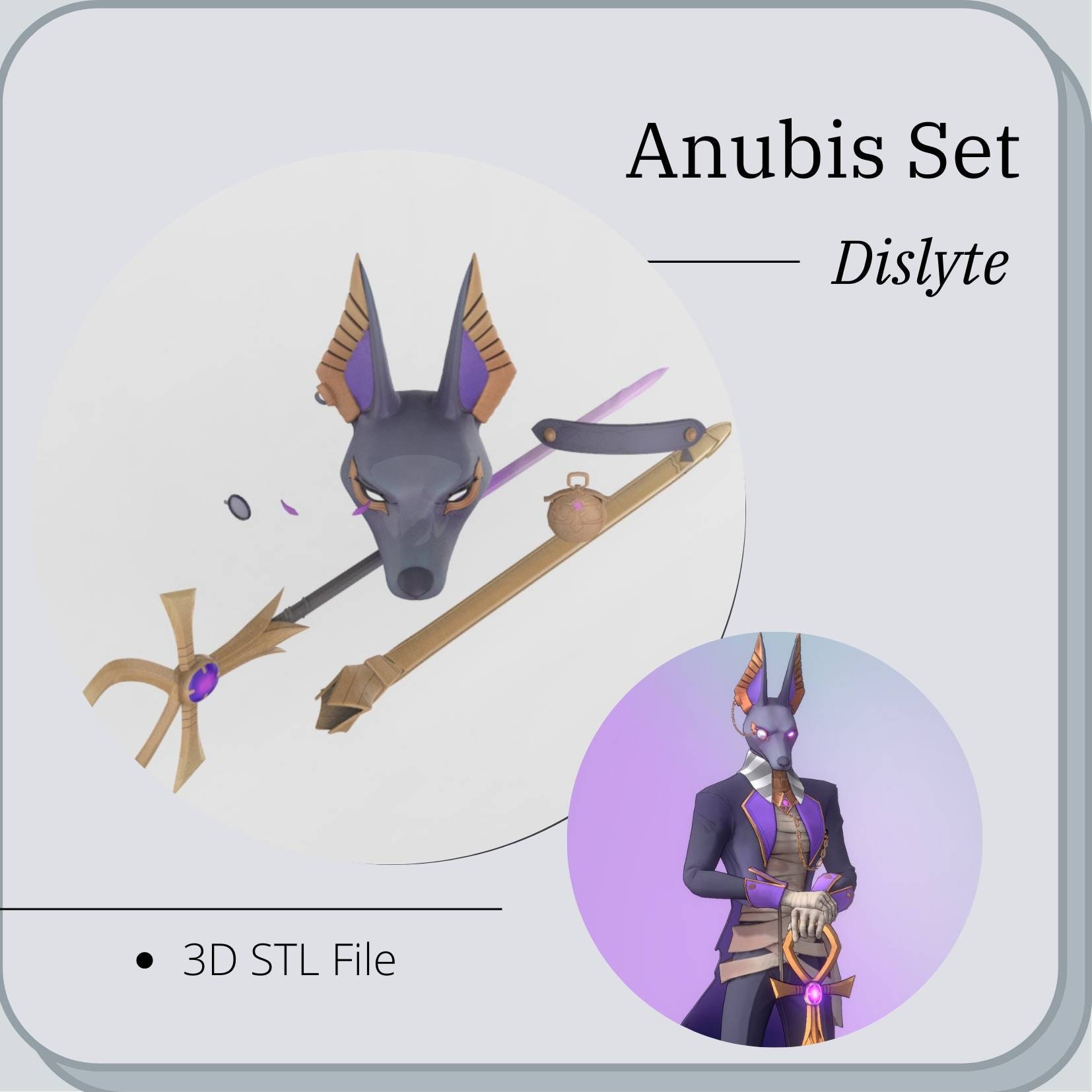 Anubis Drew From Dislyte Mask Sword and Accessories Cosplay - Etsy