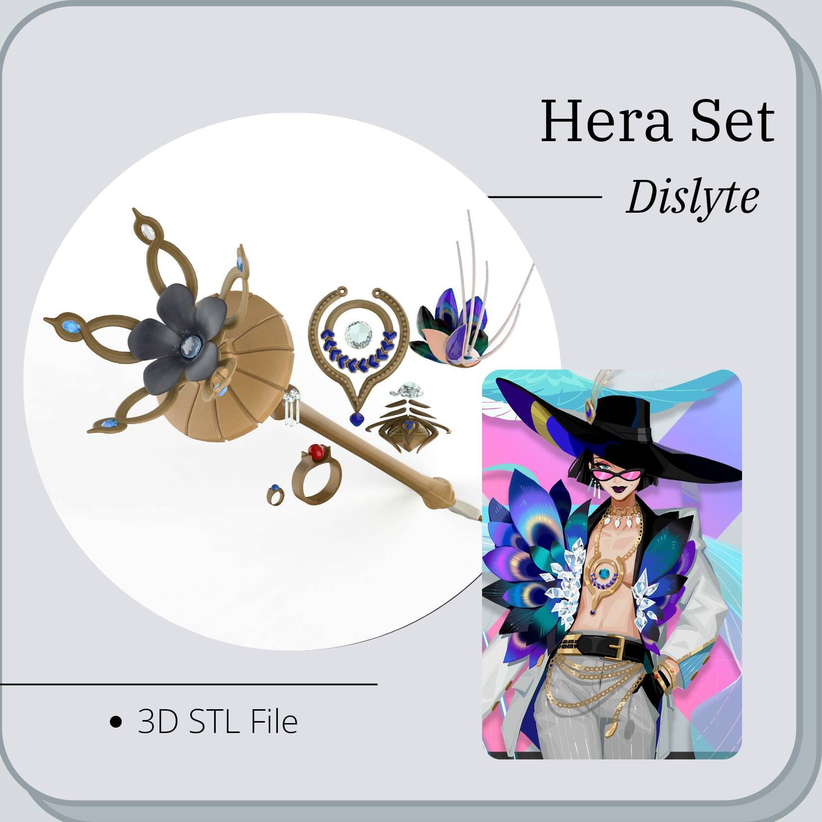 Hera Clara From Dislyte Staff and Accessories Set 3D STL - Etsy Finland