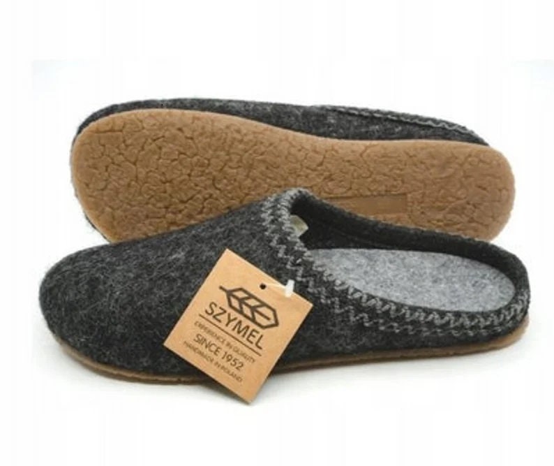 Men's Handmade Slippers Felt Slip-on Men's Slippers - Etsy