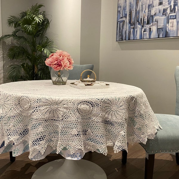 Lace Tablecloth - Etsy