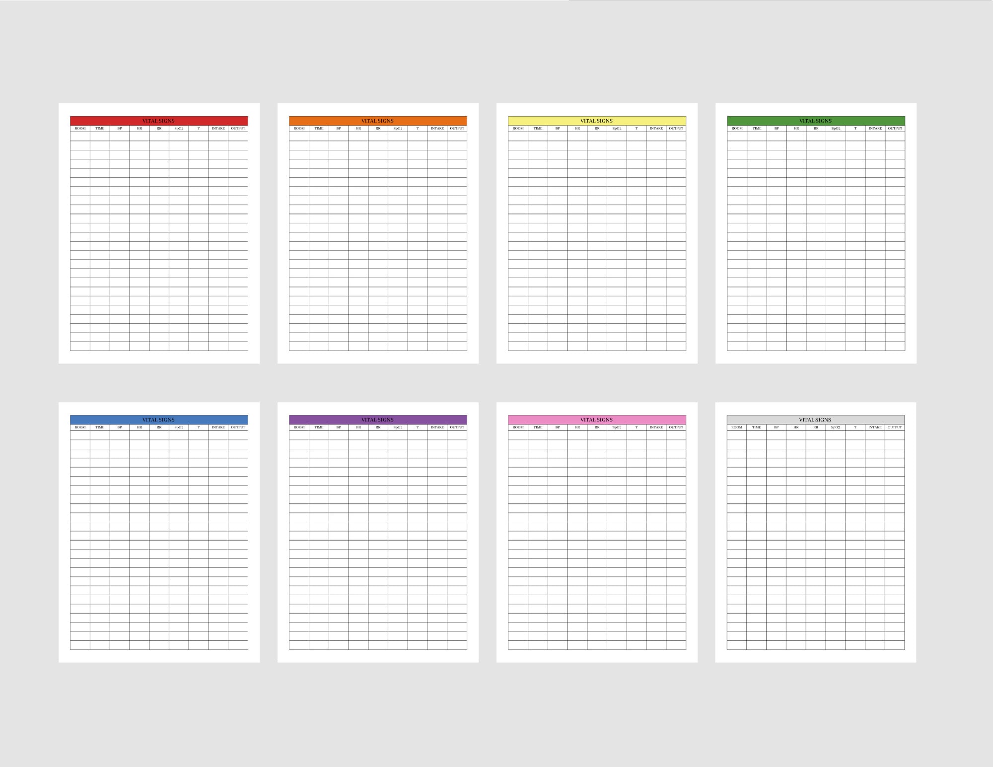 Hoja de Signos Vitales / Imprimible / PDF / Carta - Etsy España