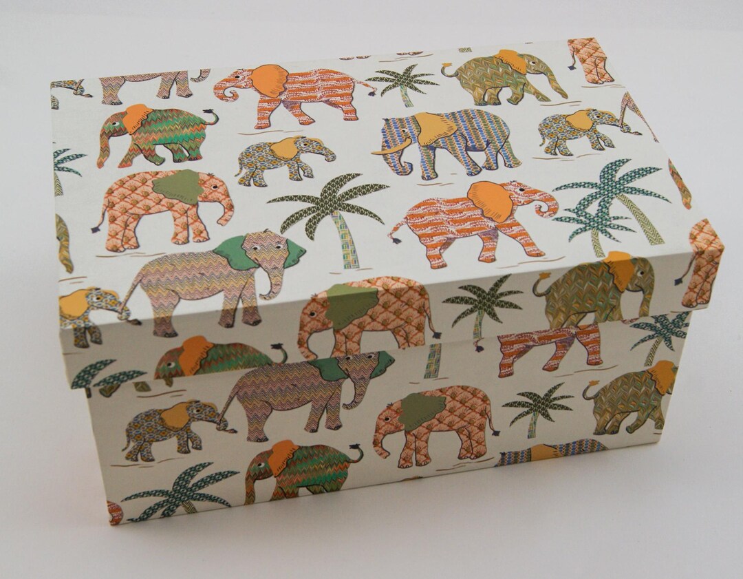Boxes With Slip Lids in Many Sizes Storage Box With Lid ELEPHANTS ...