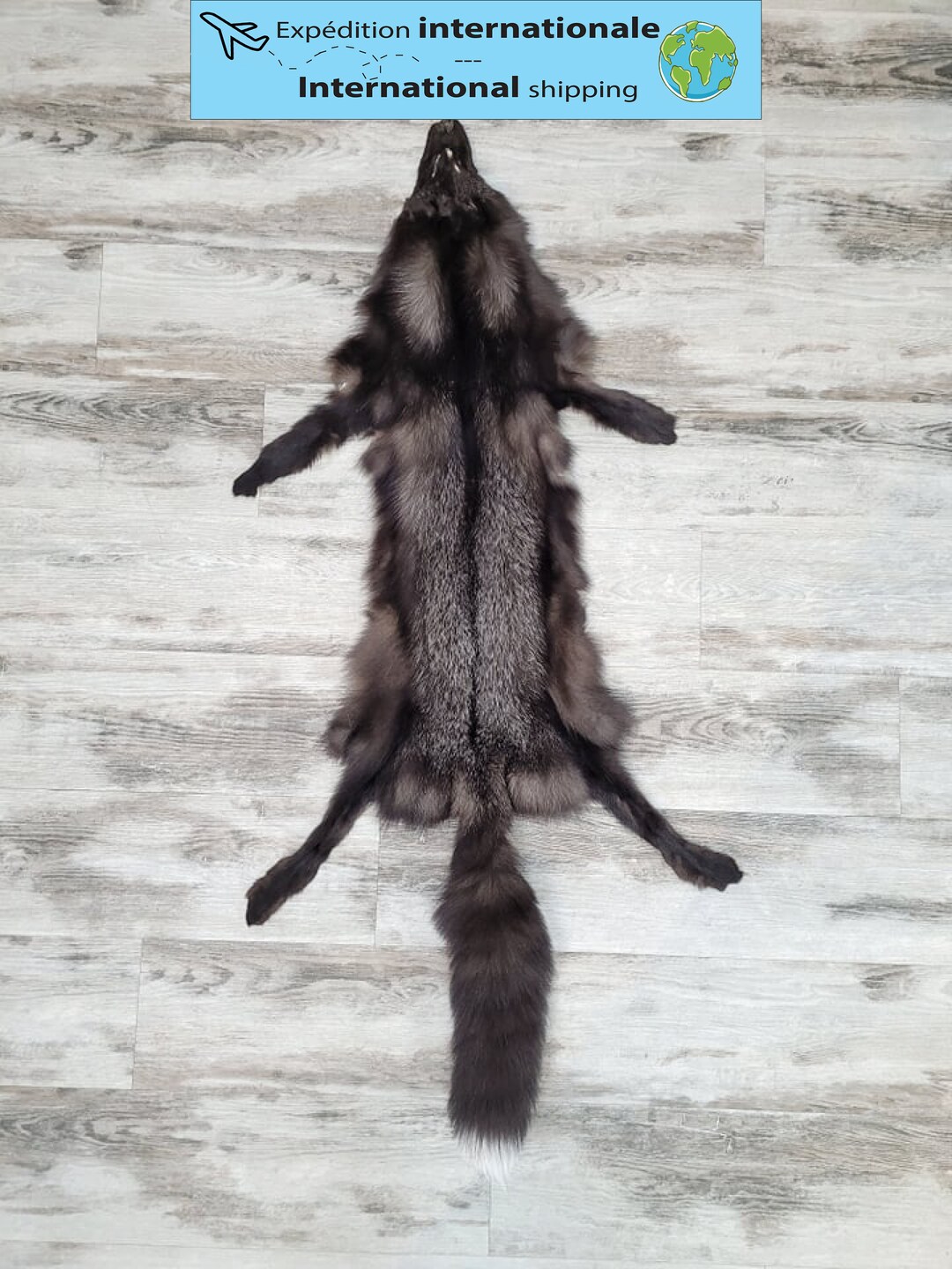Wild Silver Fox Skin - Etsy
